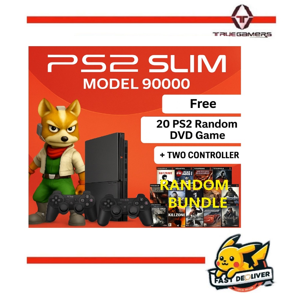 Playstation 2 Ps2 Slim 90000 Consoles Classic Retro Games Bundle - CD ...
