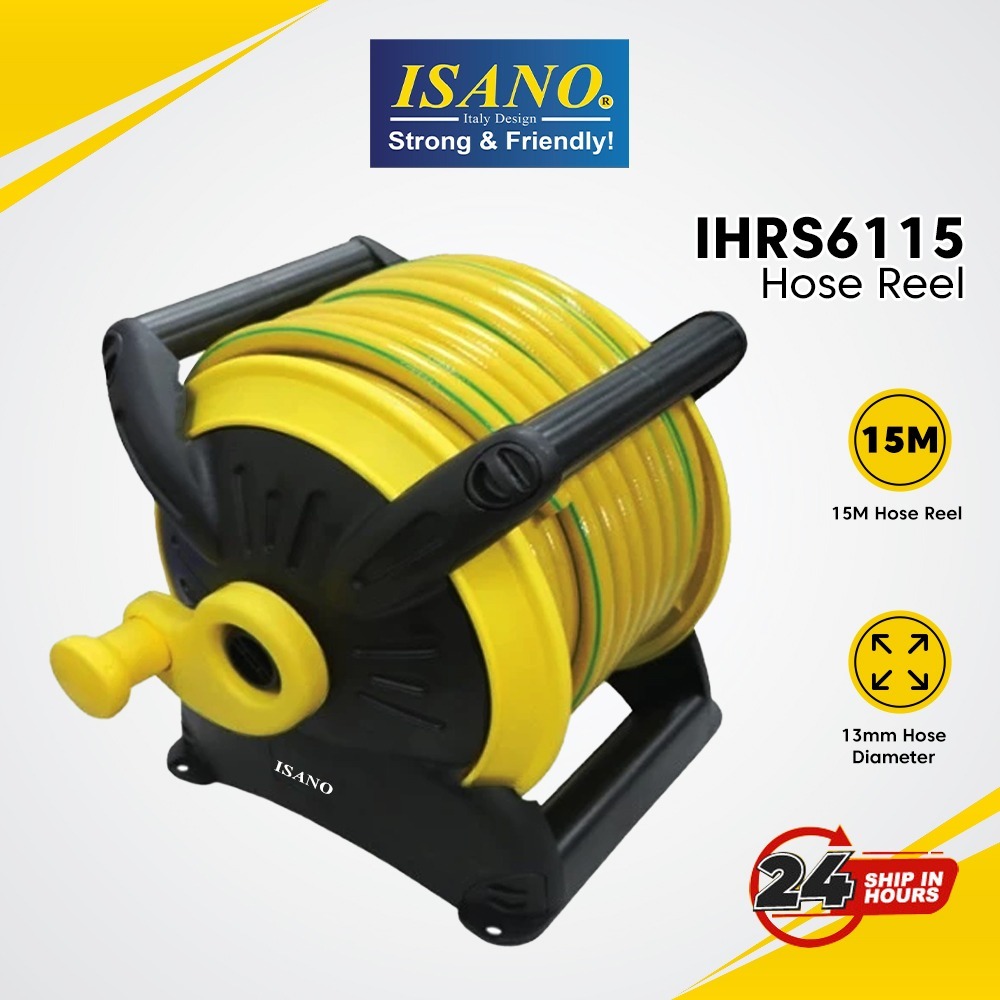 ISANO Water Hose Reel Pipe Garden 15m / 20m Wall Mounting Extension ...