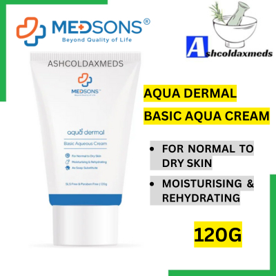 Medsons Aqua Dermal Basic Aqua Cream 120g (For Normal To Dry Skin ...