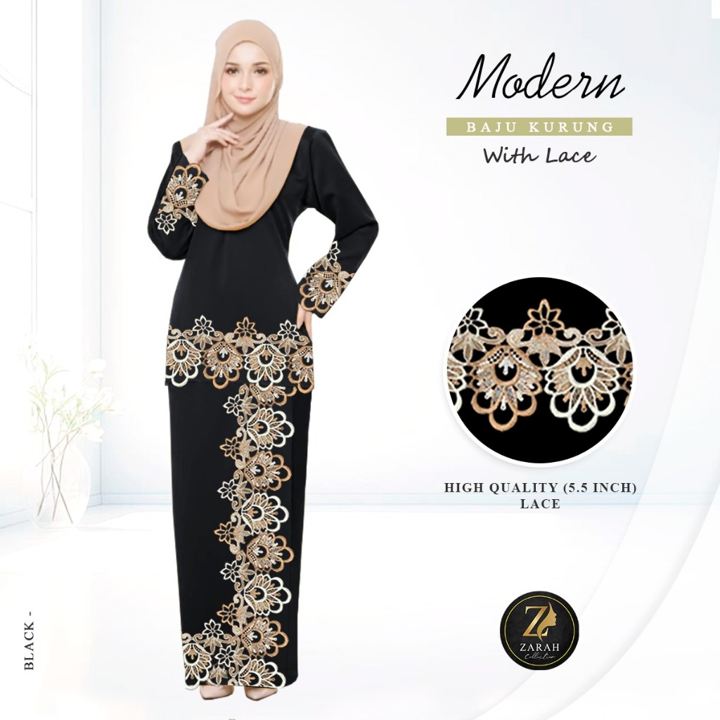 Stylish Baju Modern Mini Anila Zalia With Front Embroidery Star Lace ...