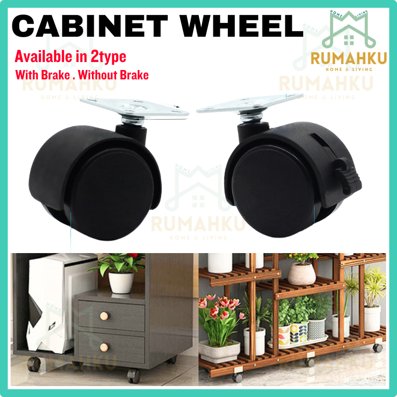RMK Caster Castor Trolley Wheel Cabinet Caster Roller Roda Cabinet ...