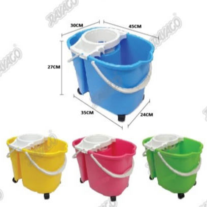 Rayaco 20L Double Mop Bucket With Wheels 9640-1 | Mop Baldi | 分隔式抹地桶 ...