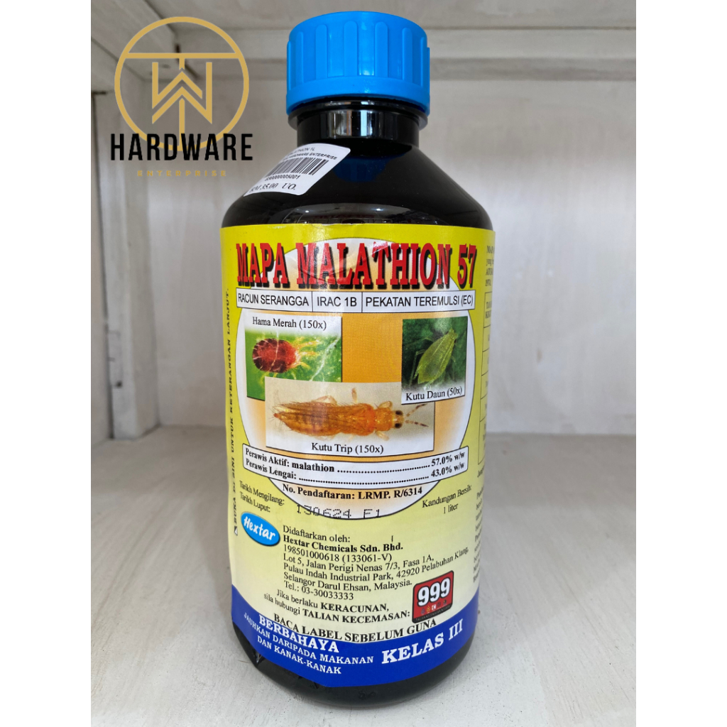 1L HEXTAR MAPA MALATHION 57 / INSECT CONTROL / GARDENING / PERTANIAN ...