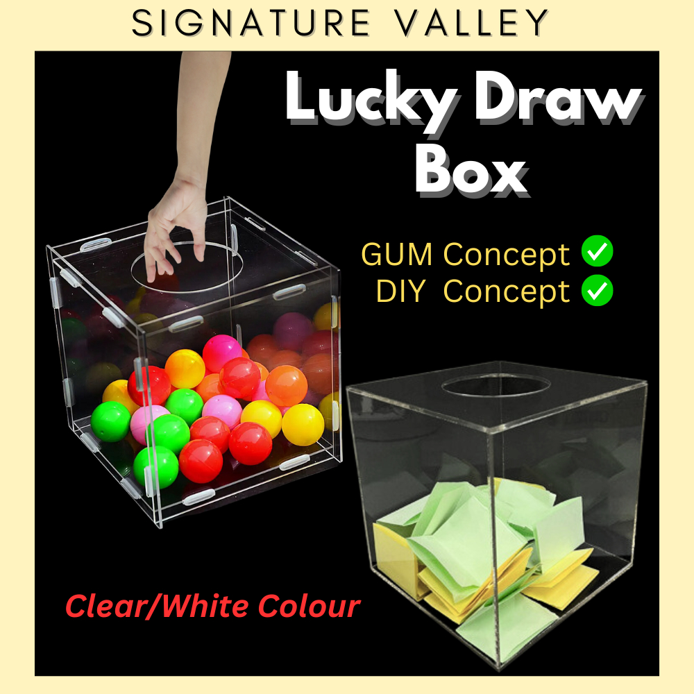 Acrylic lucky Draw Box (1unit) | Shopee Singapore
