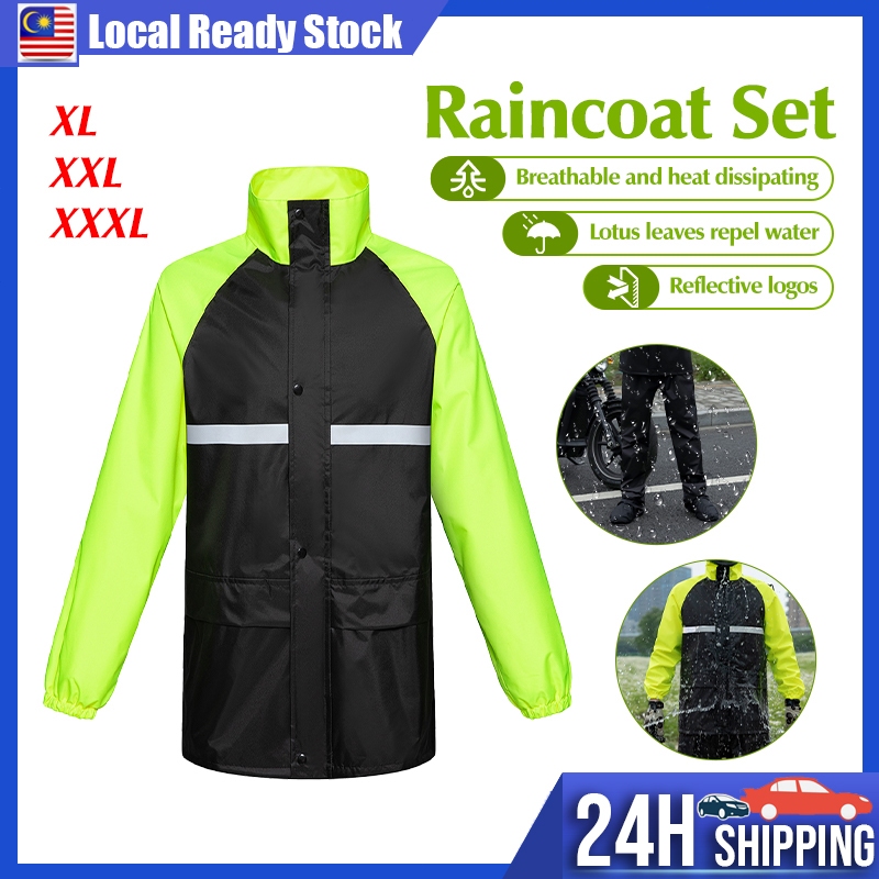 Motorcycle Rain Coat Waterproof Baju Hujan Motor Bicycle PU Rubber TPU ...