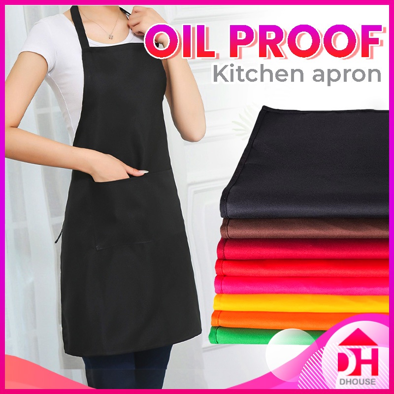 Washable Oilproof Foldable Aprons Oil Protection Hang Neck Style Baking ...