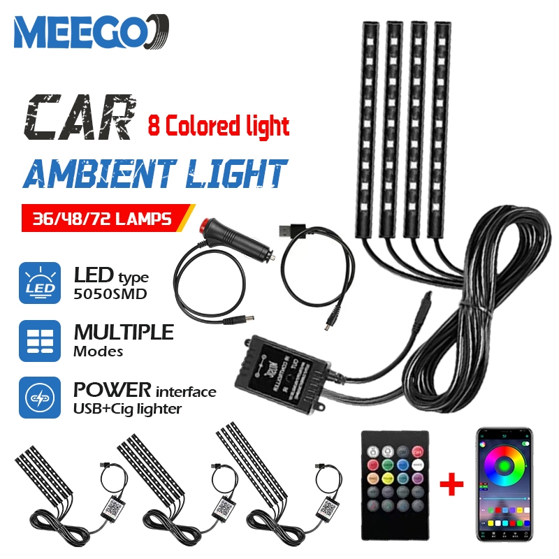 MeeGoo Car Sound Mode USB Interface LED Light Strip | Shopee Singapore