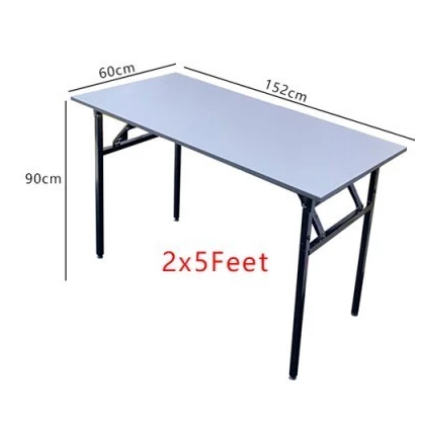 Office Table (EXTRA THICK) 3V Foldable Wood Top Banquet Table 2ft x 5ft ...
