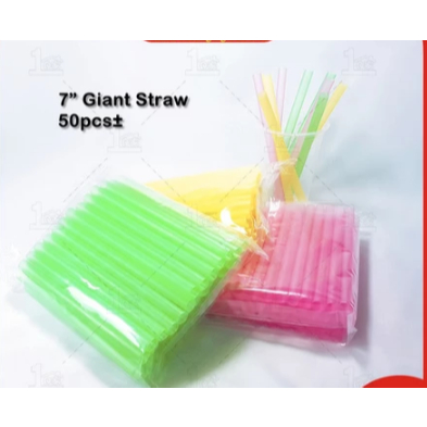 Straw Gemuk & QUALITY Hygiene Straw Giant 7" | Milk Tea Straw ...