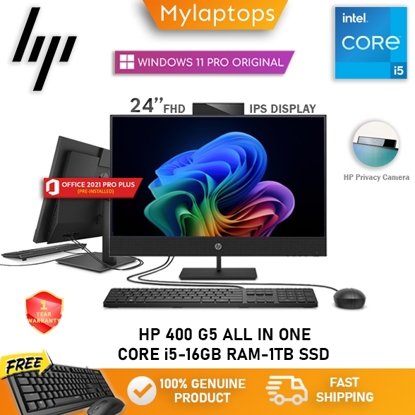 HP ProONE 400 G5 AIO / 16GB RAM - UP TO 1TB SSD / 24 INCH FHD IPS ...