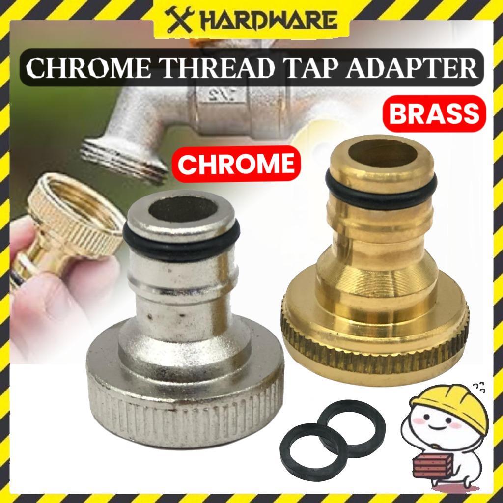 BRASS & CHROME THREAD TAP ADAPTER/BRASS TAP ADAPTER FOR WASHING MACHINE ...
