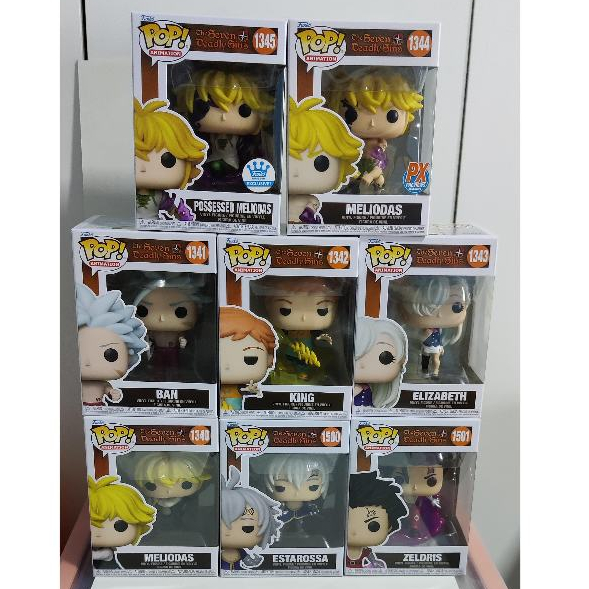 Funko Pop! Animation Seven Deadly Sins - Meliodas/Elizabeth/King/Ban ...