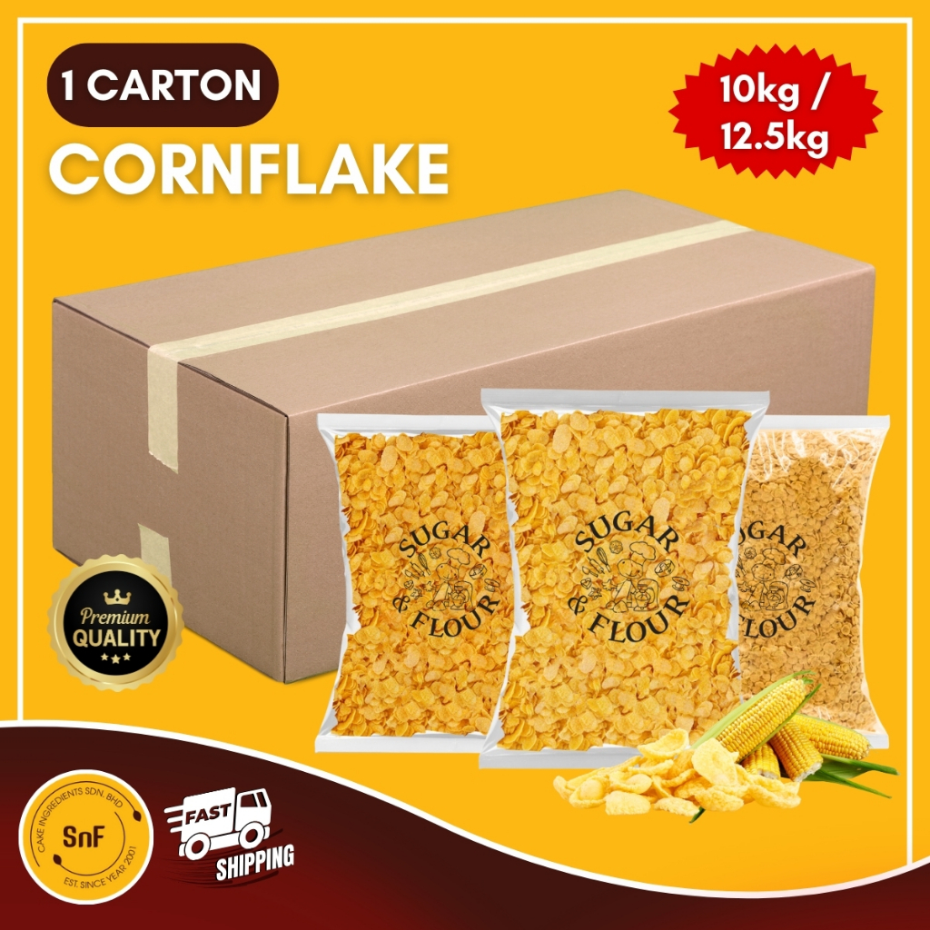 CARTON Crispy Cornflake Bertih Jagung Cereal Cornflake Madu Snack Halal Breakfast Food Corn ...