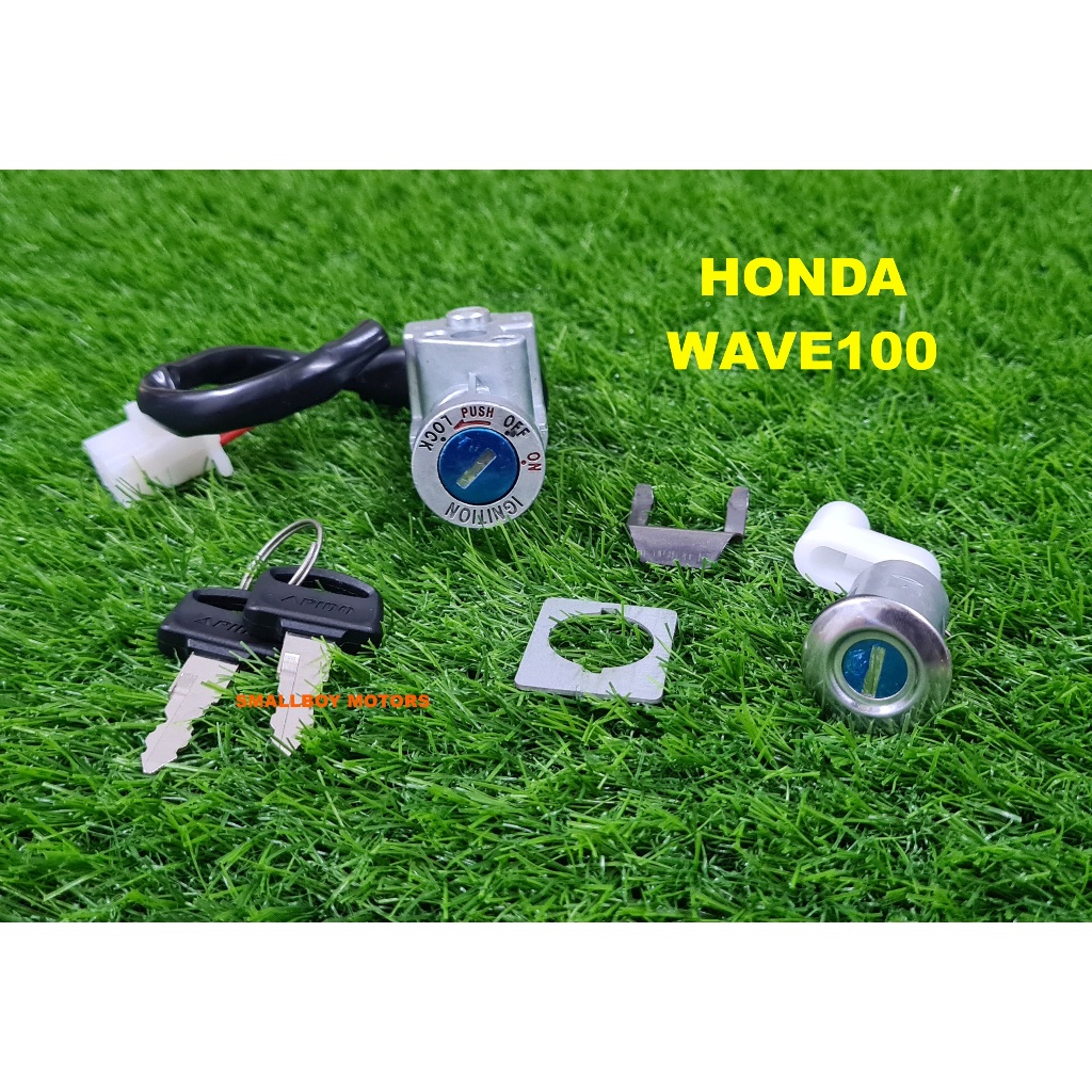 HONDA WAVE100 FRONT REAR MAIN SWITCH IGNITION HANDLE SEAT KEY KUNCI ...