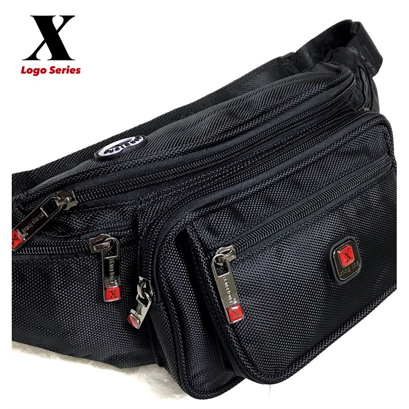 X Logo Multi-Zipper Premium Men Waist Bag Pouch Bag Chest Bag | Shopee ...