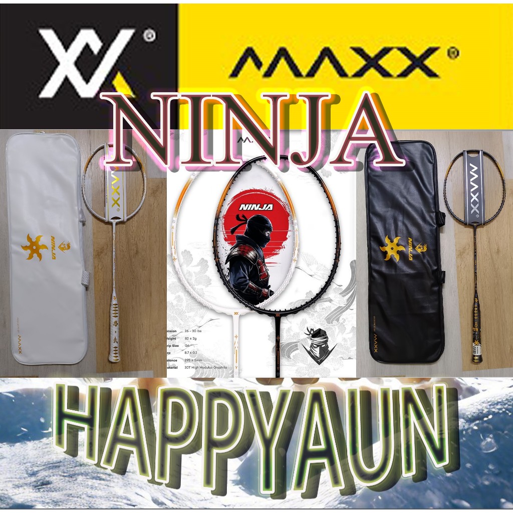 MAXX NINJA SERIES BADMINTON RACKET (FREE STRING FREE GRIP) | Shopee ...