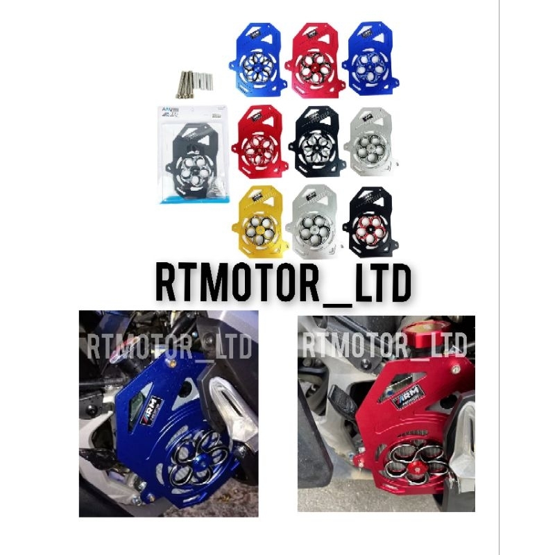 VARIO160 ADV160 PCX160 ARUMI RADIATOR COVER WITH SPINNER FAN CNC ...