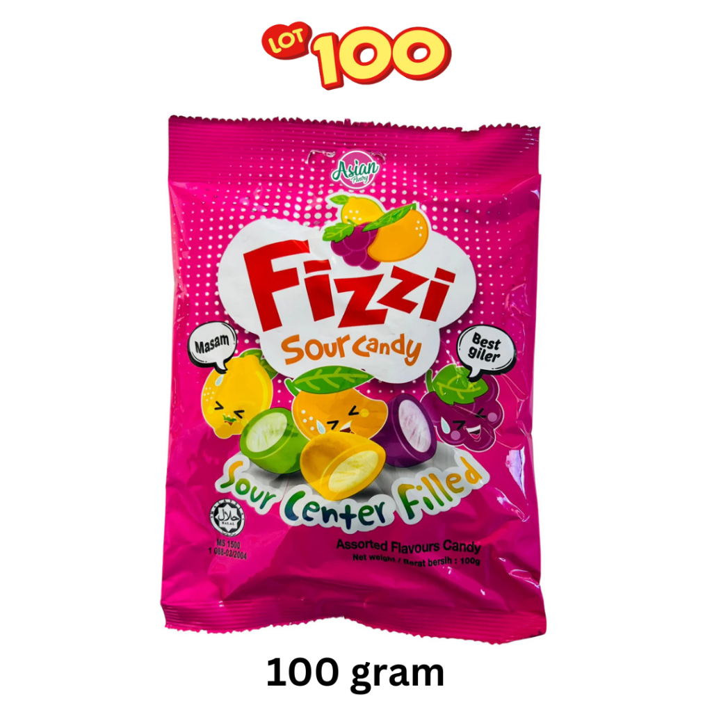 FIZZI Sour Candy Assorted Flavours Center Filled | Gula-Gula Masam ...