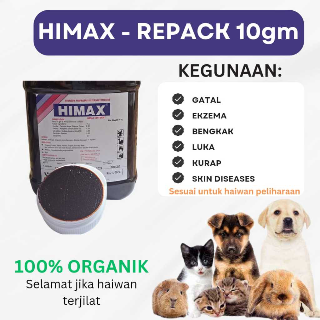 Himax herbal cream for ringworm, wounds maggot wounds for cats, dogs ...