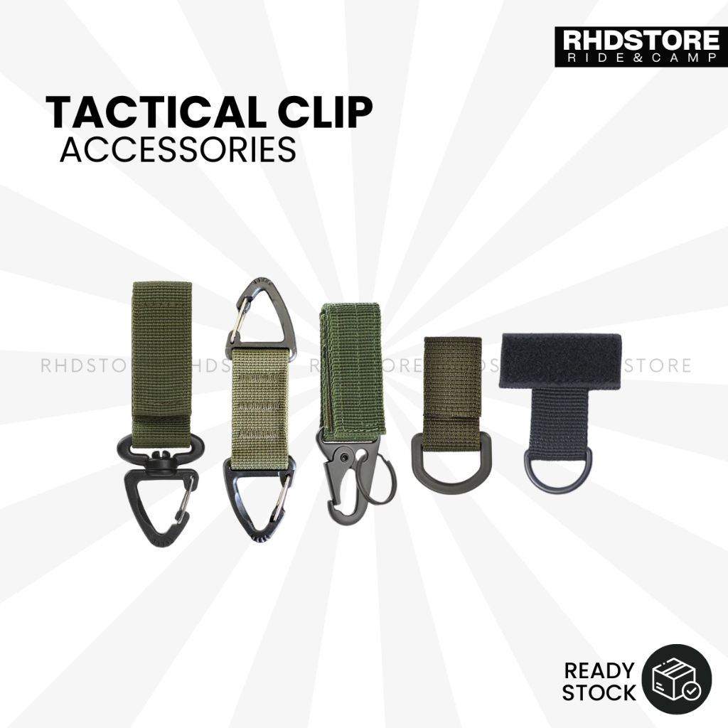 Tactical Clip EDC Velcro Belt Nylon Outdoor Camping Tactical Survival ...