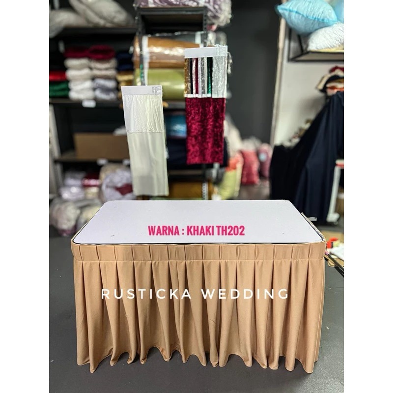 28ft / 30ft Table Skirting Meja Canopy Khemah Long Table Skirting ...