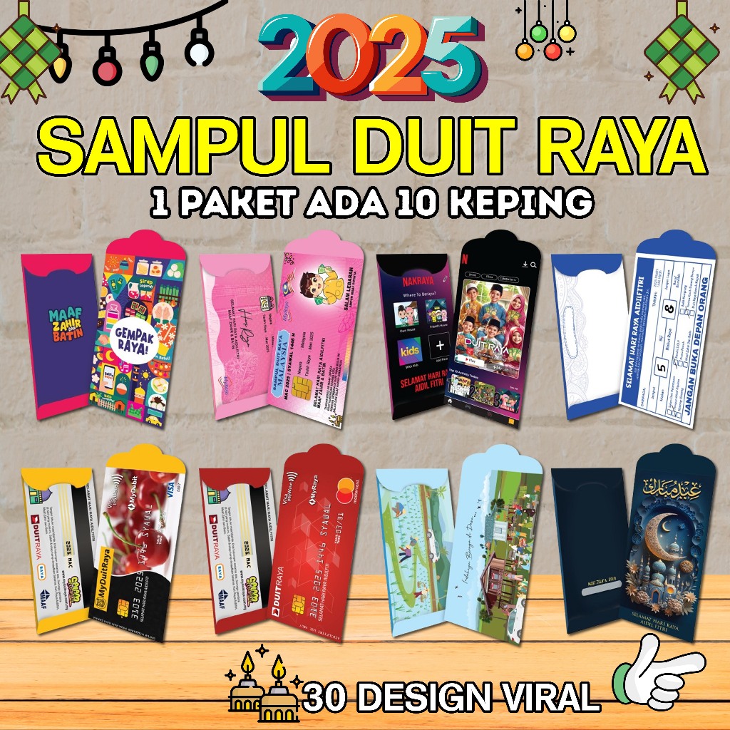 SAMPUL RAYA 2025 READYSTOK ️ 1 PAKET 10KEPING.SAMPUL RAYA VIRAL ...