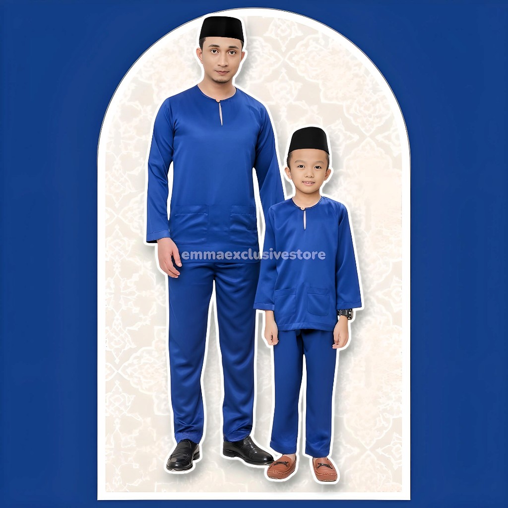 Baju Melayu Lelaki (ROYAL BLUE) Baju Melayu Exclusive Zuhayr Baju ...