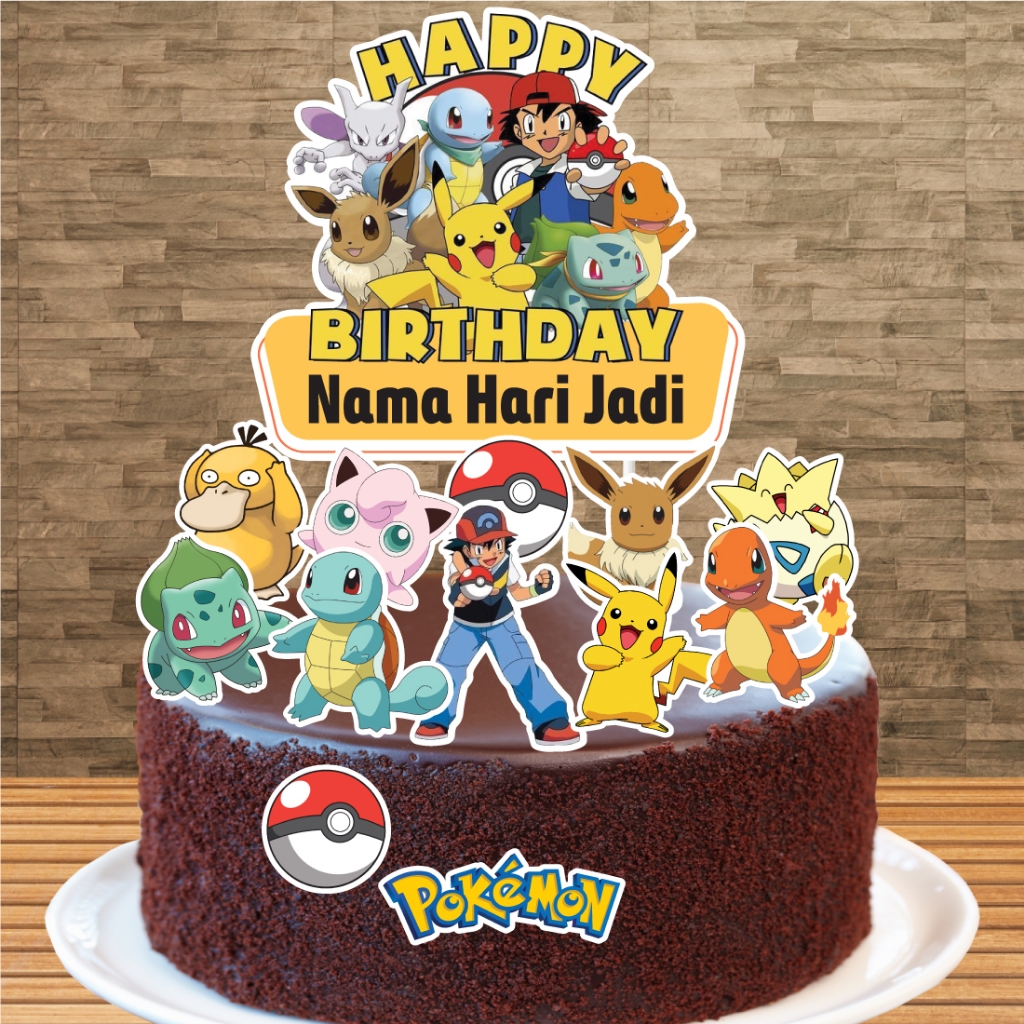 Pokemon Pikachu Cake topper Cake Decoration Birthday Cake Decoration ...