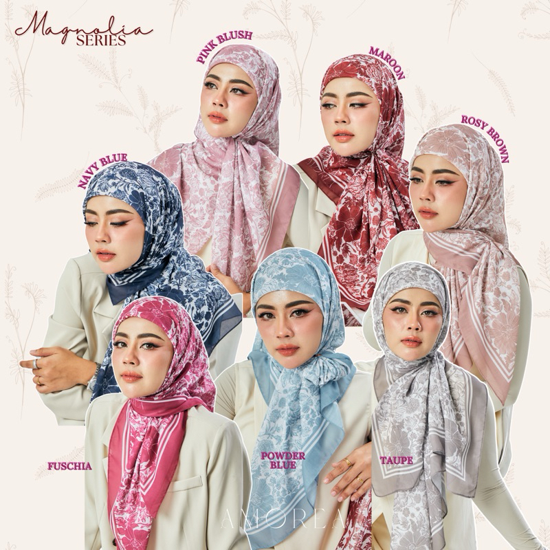AMOREA SCARVES MAGNOLIA COLLECTION (FREE ENVELOPE BOX) | Shopee Singapore