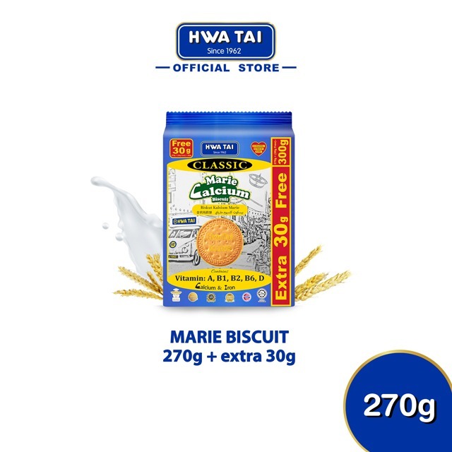 HWA TAI Classic Marie Biscuit (270g) [Extra 30g] | Shopee Singapore