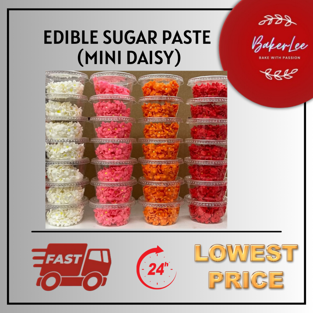 SUGAR PASTE FLOWER (MINI DAISY) 【HALAL,EDIBLE】 | Shopee Singapore