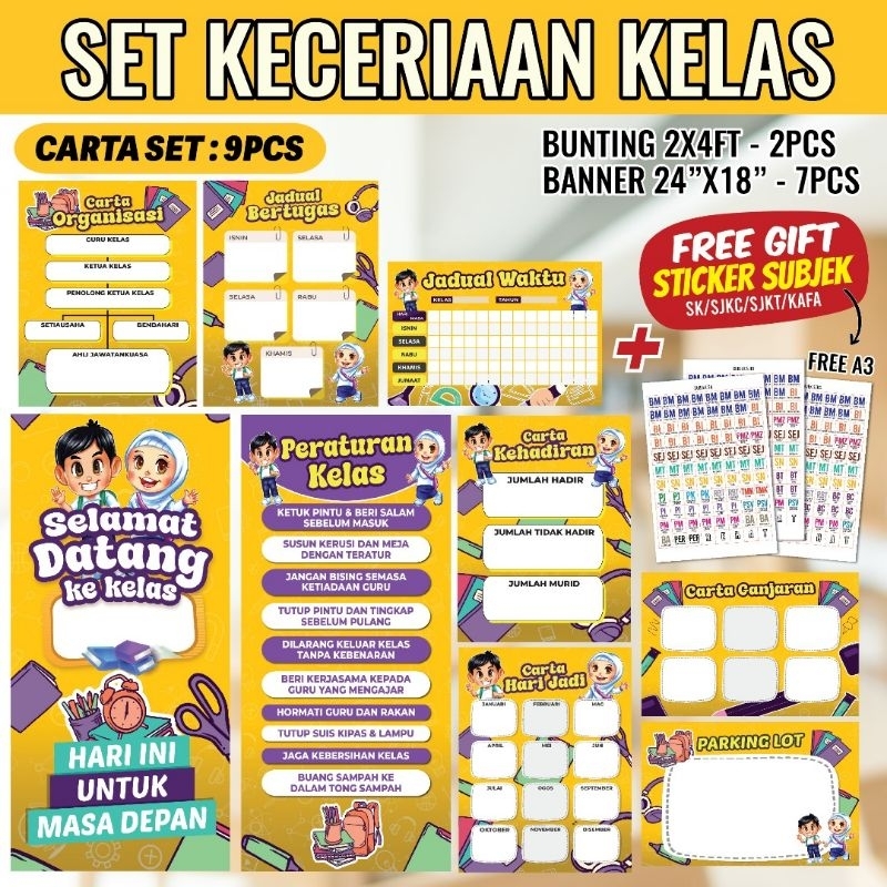 CARTA KELAS I KILANG I STICKER DESIGN I DESIGN TERBARU DAN CANTIK ...