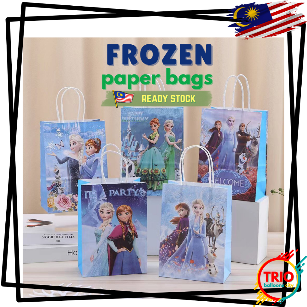 Paper Bag Frozen Elsa Anna Olaf Theme Design | Shopee Singapore