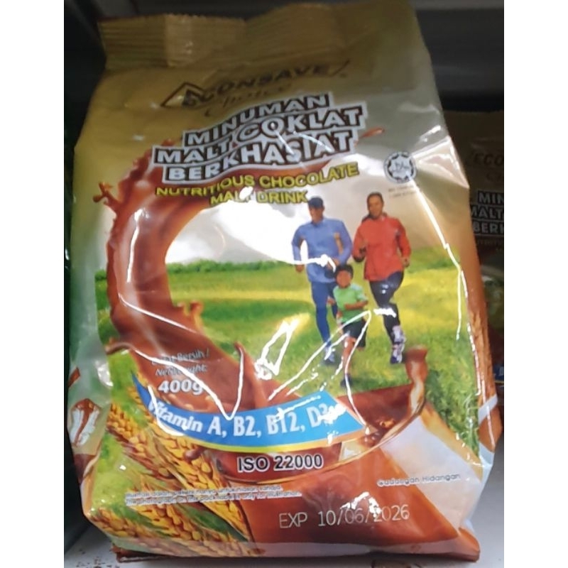 ECONSAVE MINUMAN COKLAT MALT BERKHASIAT 400G | Shopee Singapore