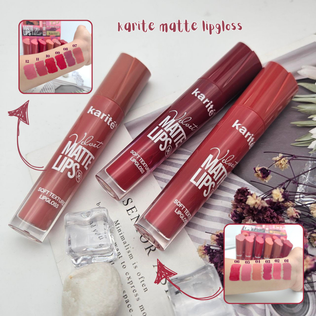 KARITE GLOW MATTE LIPS SOFT TEXTURE LIPGLOSS 4ML | Shopee Singapore