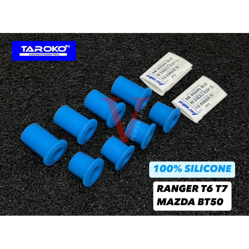 TAROKO 100% SILICONE FORD RANGER T6 T7 BT50 REAR LEAF SPRING SHACKLE ...