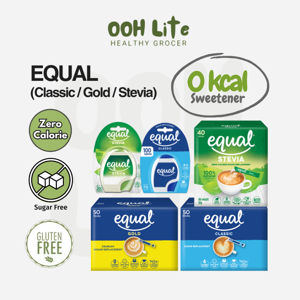 [Zero Calorie] EQUAL Sweetener Sachet & Tablets (Classic/Gold/Stevia ...