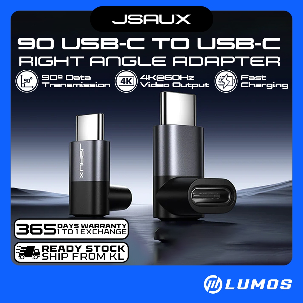 JSAUX DD0008 90 USB-C to USB-C Right Angle Adapter 2 Pack for Steamdeck ...