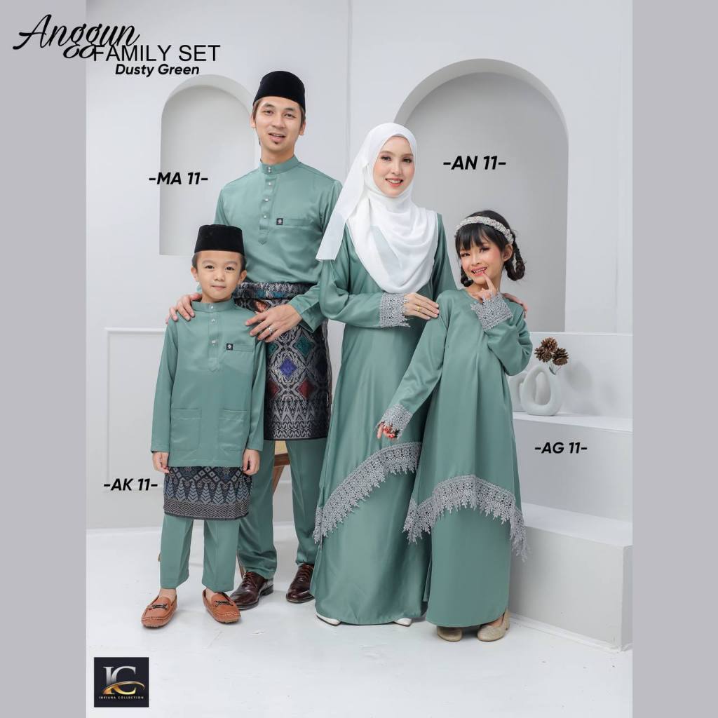 Sedondon ANGGUN - Baju Kurung Melayu Adult and Children - Pesona ...