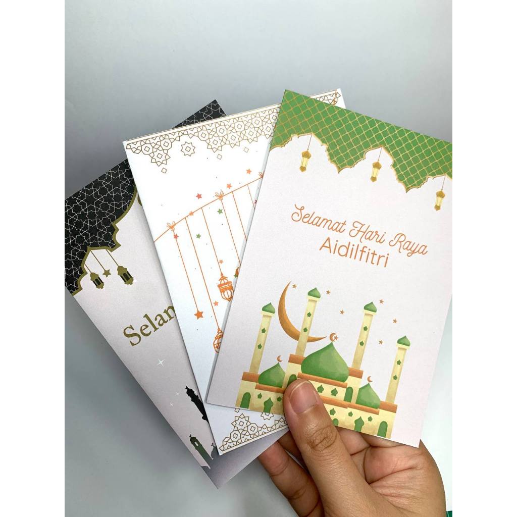 Design 2025 Kad Raya 3pcs/6pcs Tema Masjid/Formal (envelope included ...