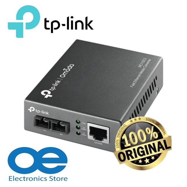 TP-LINK MC110CS Omada 1× 100 Mbps SC Port, 1× 10/100 M RJ45 Port Full ...