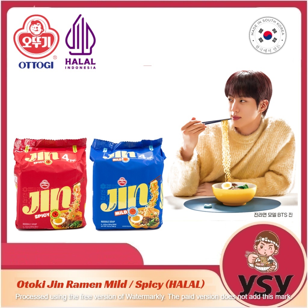 HALAL OTOKI OTTOGI Jin Ramen Spicy Flavor, Authentic Korean Instant ...