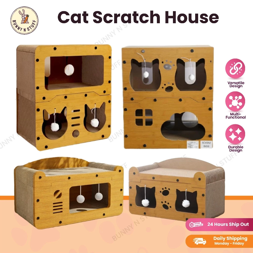 Cat Scratch House Cat Scratcher Scratching Board Pad Cat Bed House Nest ...