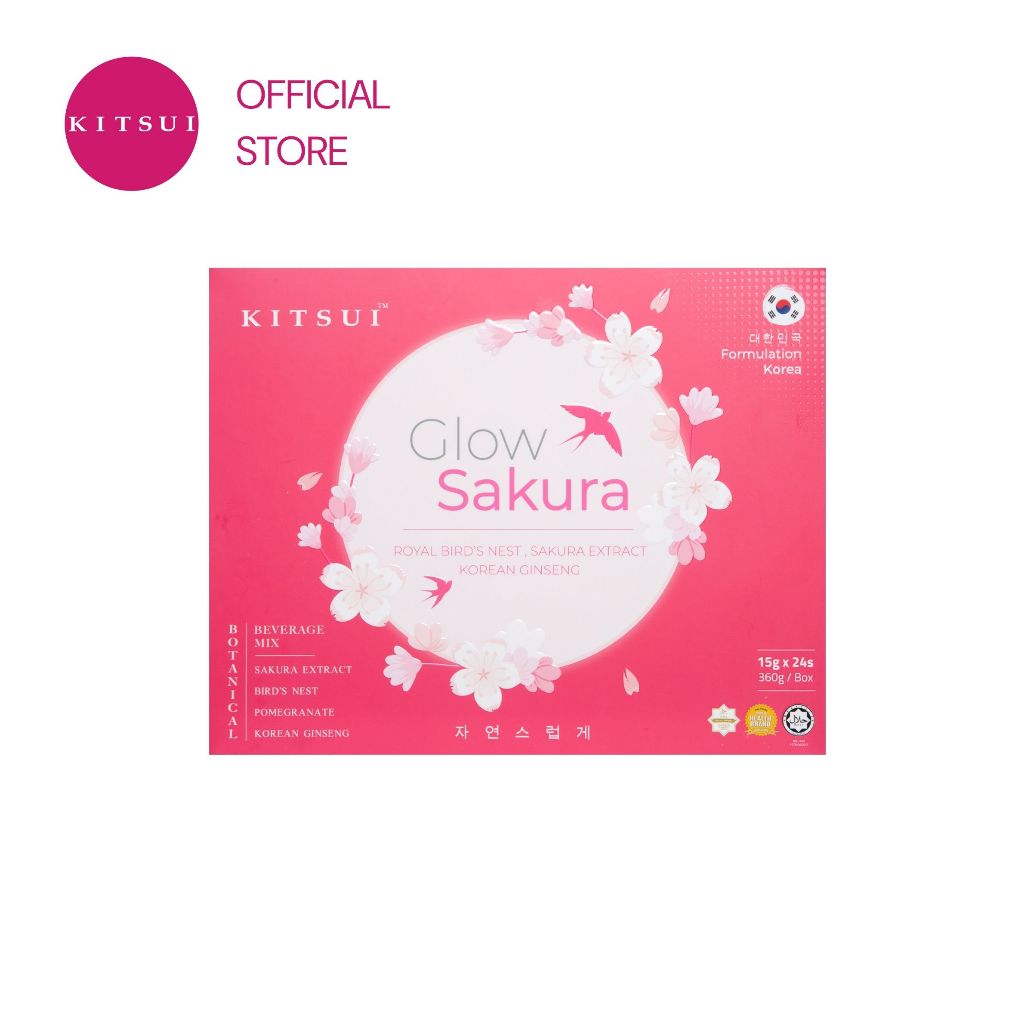 KITSUI Glow Sakura | 24's x 15g | Bird's Nest | Sakura Extract | Shopee ...