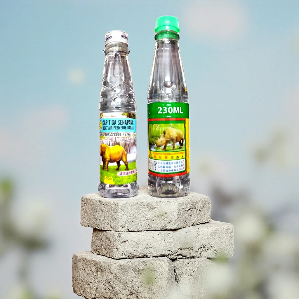 Herbal Cooling Water – Cap Tiga Senapang 200ml & Rhino Brand 230ml ...