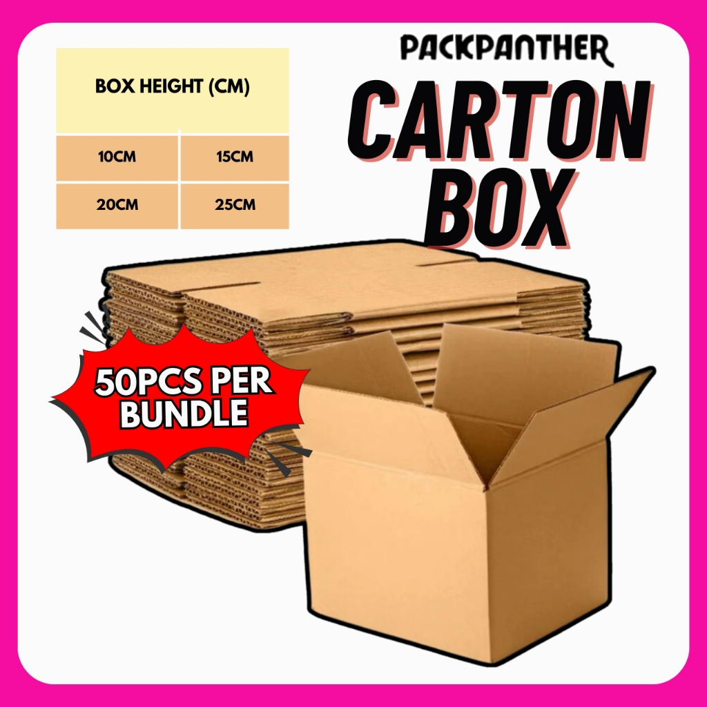 PACKPANTHER 50PCS Cardboard Box Carton Moving Goods Shipping Strong ...