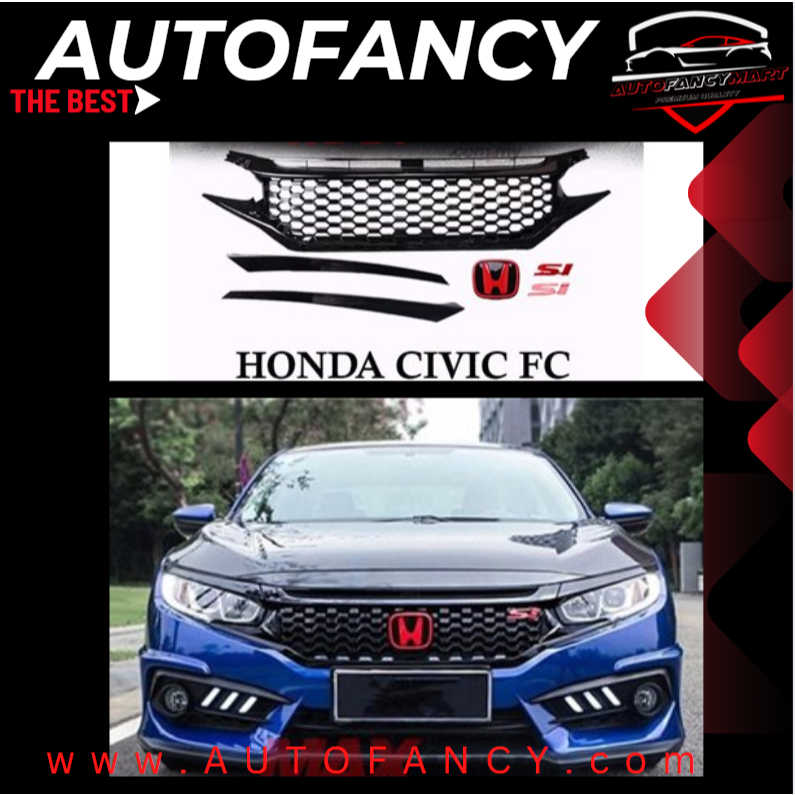 FREE LOGO HONDA CIVIC FC FRONT BUMPER GRILL GRILLE JDM SPORT RACING SI ...