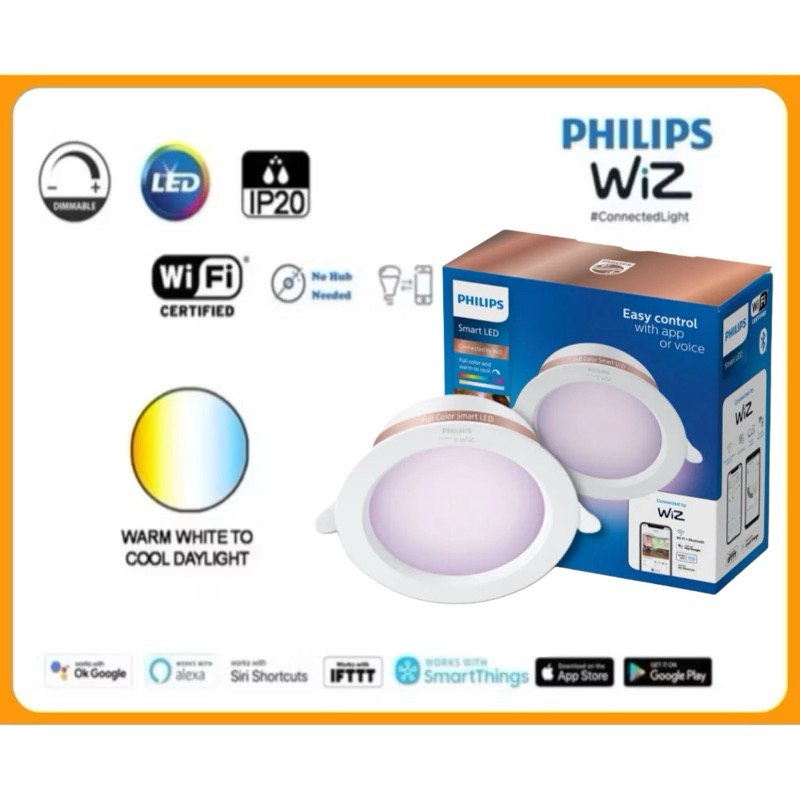 WiZ Tunable Smart White Downlight 4”/5”/6”- By Philips Signify | Shopee ...