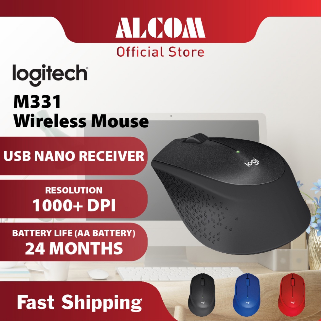 LOGITECH Wireless Mouse M331 with Silent Touch, Extra Comfort & Precise ...