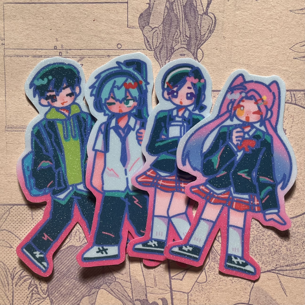 alien stage alsnt semi-transparent sticker set (ivan/till/sua/mizi ...
